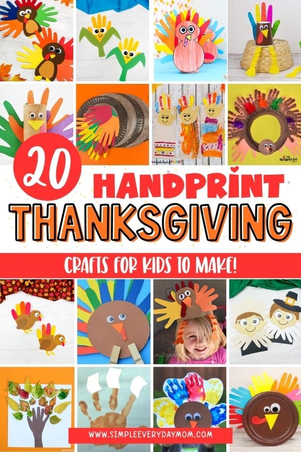 20 Handprint Thanksgiving Crafts for Kids to Make This Fall