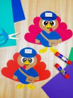 Mailman Disguise A Turkey Craft For Kids [Free PDF Template]