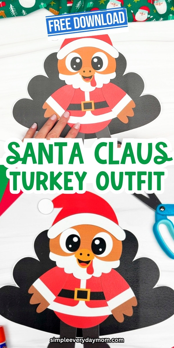 Santa Outfit for the Turkey [Free Printable]
