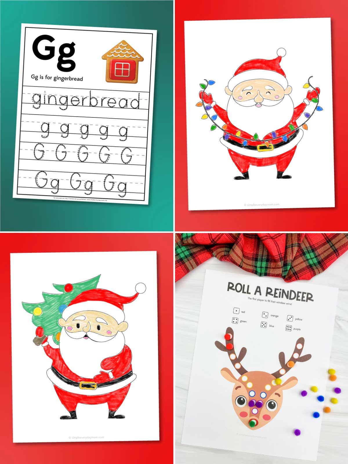 Printable Christmas Tree Worksheets For Preschoolers