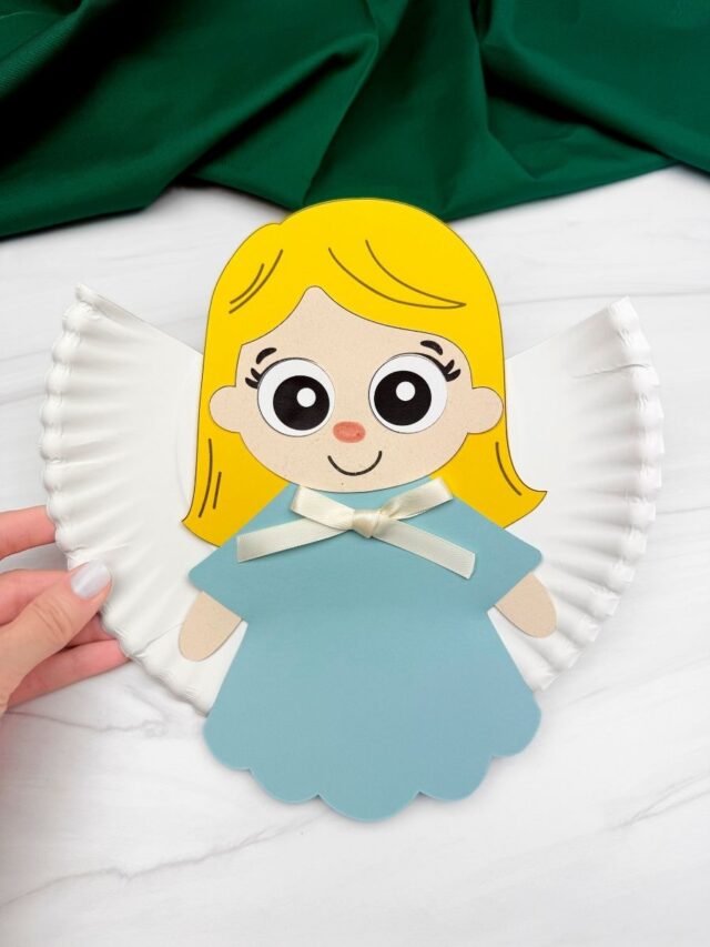 Paper Plate Angel Craft for Kids [Free PDF Template]