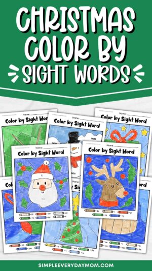 Free Printable Christmas Sight Word Coloring Sheets