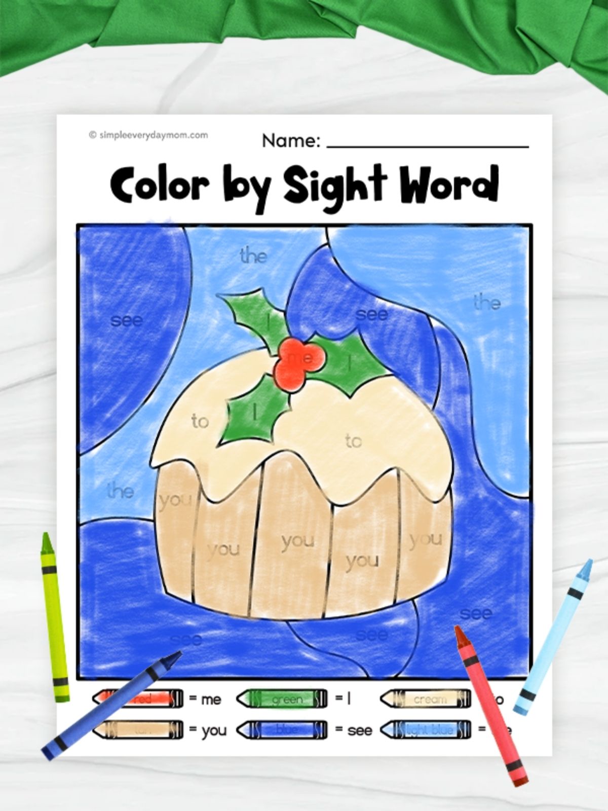 Free Printable Christmas Sight Word Coloring Sheets