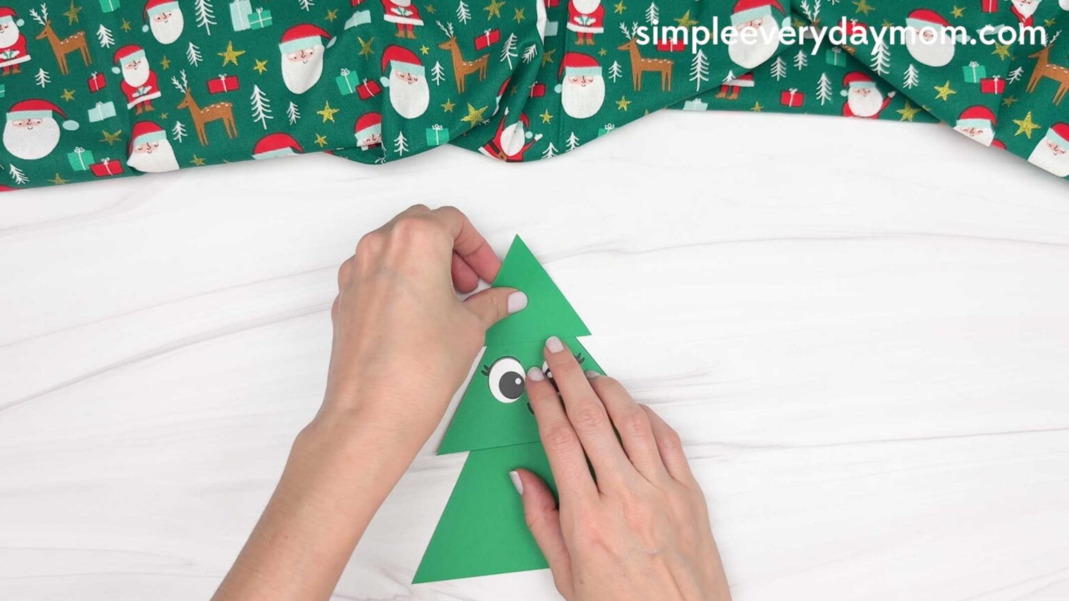 Christmas Tree Shape Craft for Kids [Free PDF Template]