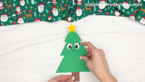 Christmas Tree Shape Craft for Kids [Free PDF Template]