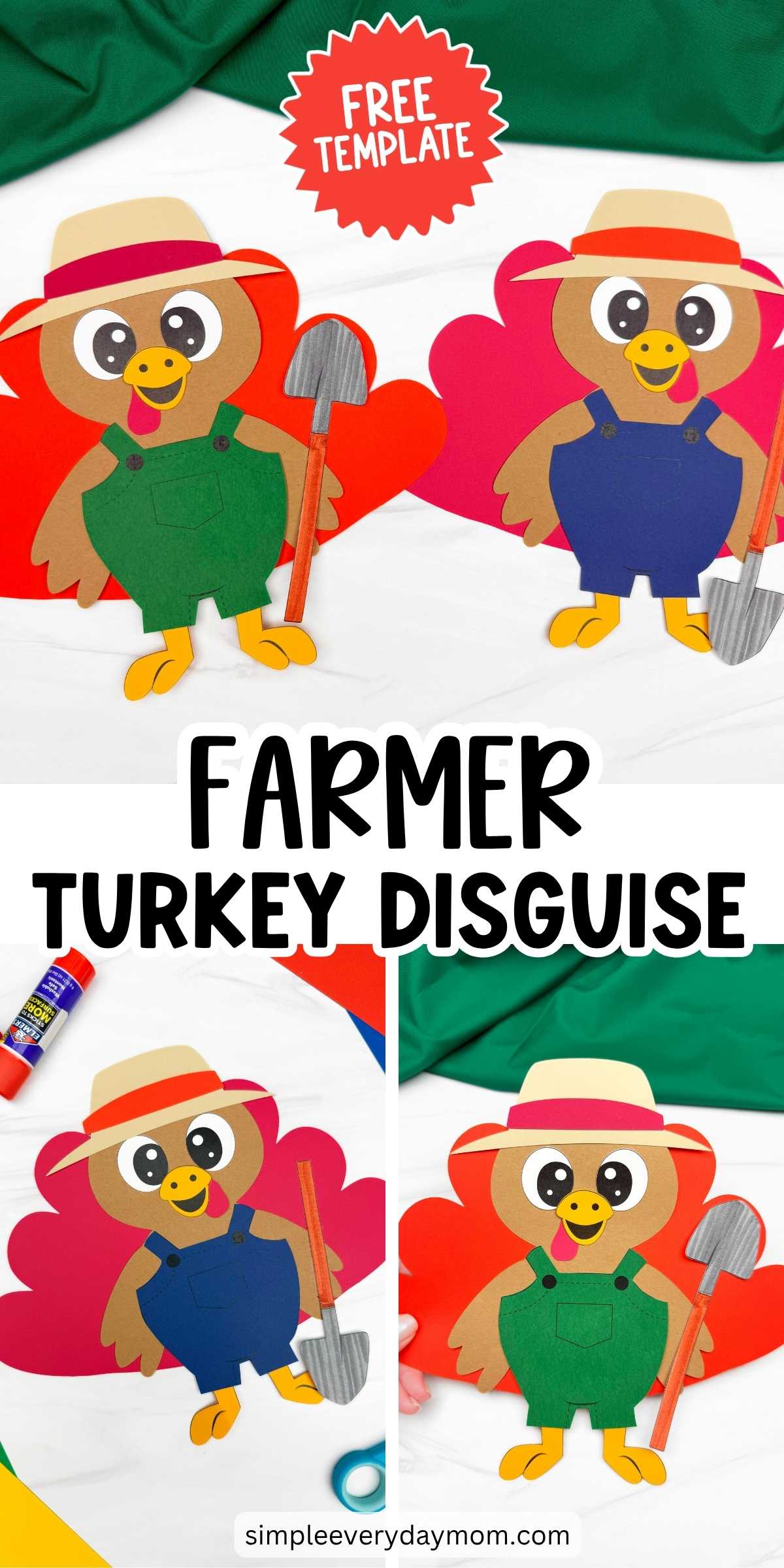 Farmer Turkey Disguise Project Idea [Free PDF Template]