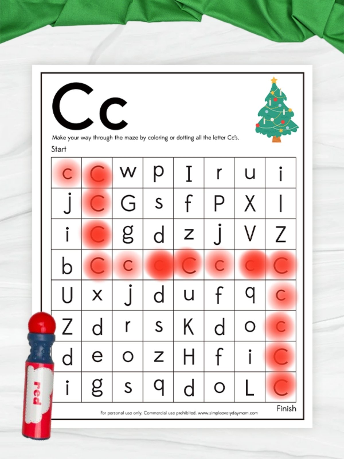 Printable Christmas Tree Worksheets For Preschoolers