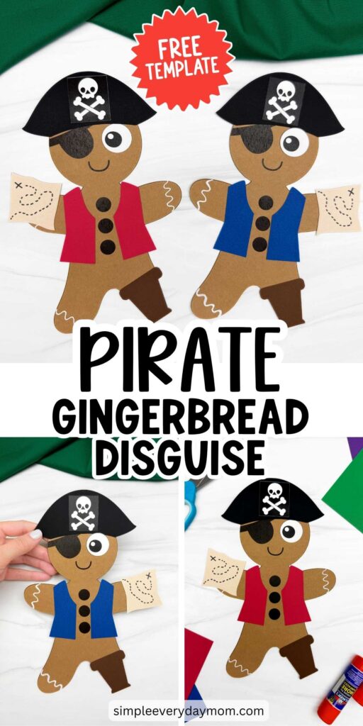 Pirate Gingerbread Man Disguise [Free Printable Template]