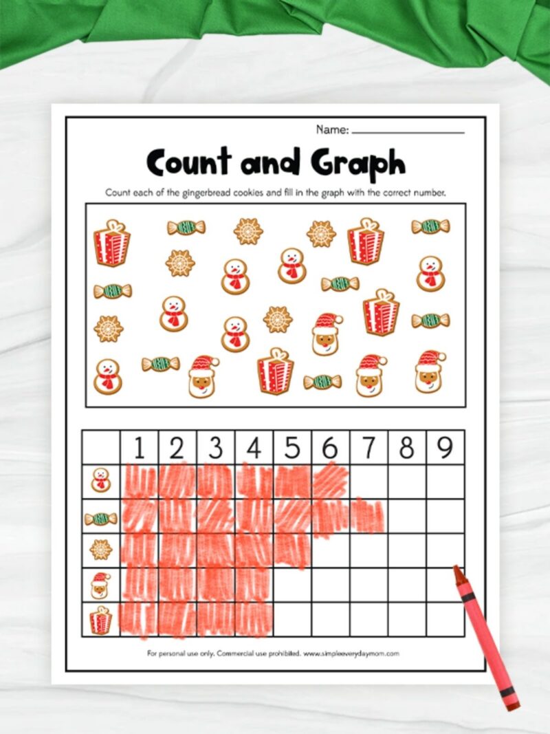 Free Printable Gingerbread Math Worksheets