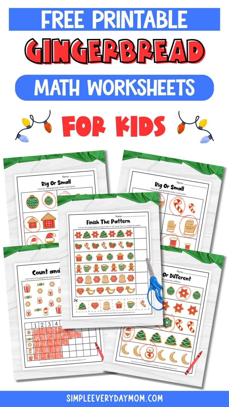 Free Printable Gingerbread Math Worksheets