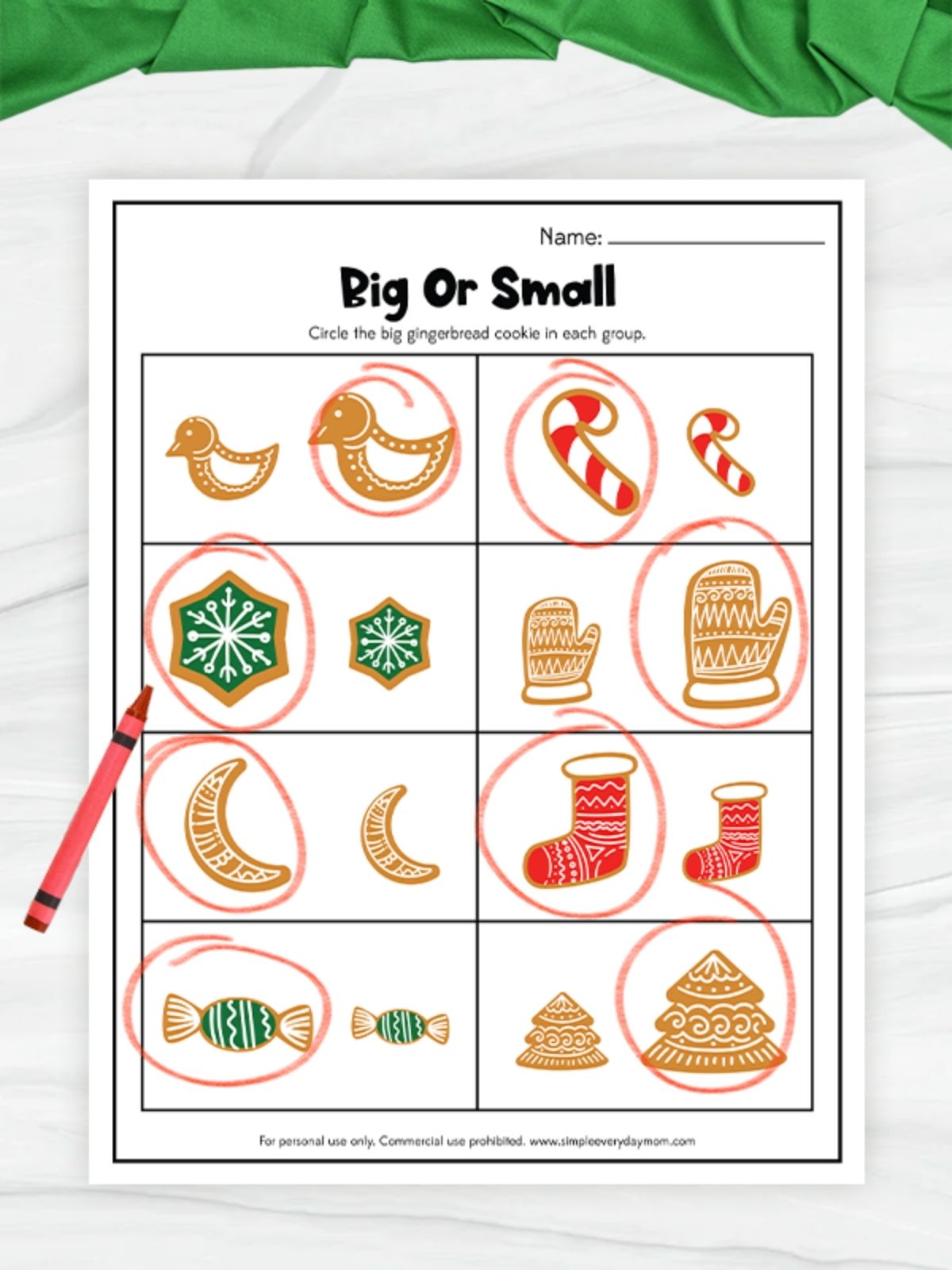 Free Printable Gingerbread Math Worksheets