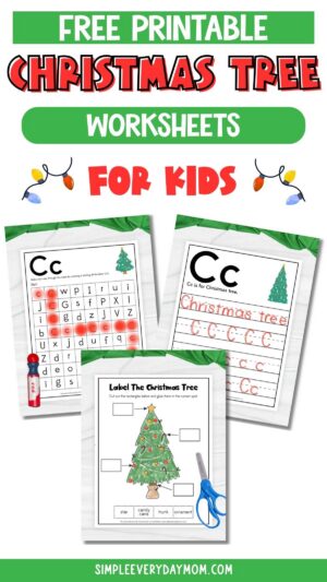 Printable Christmas Tree Worksheets For Preschoolers