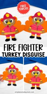 Fireman Turkey Disguise For Kids [Free Printable Template]