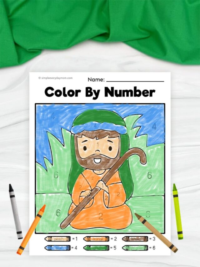 Printable Christmas Nativity Color By Numbers For Kids