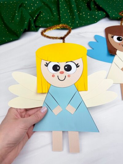 Angel Shape Craft for Kids [Free Printable Template]