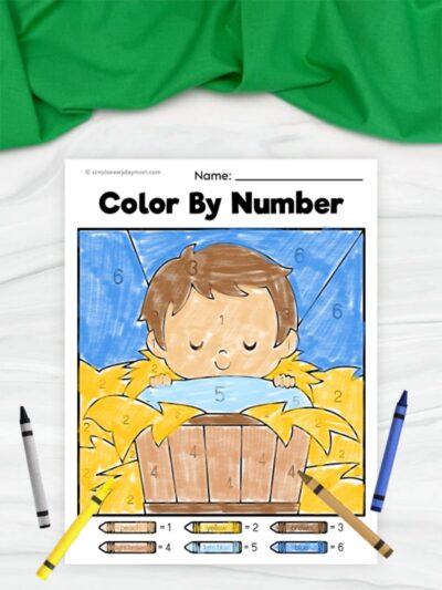 Printable Christmas Nativity Color By Numbers For Kids