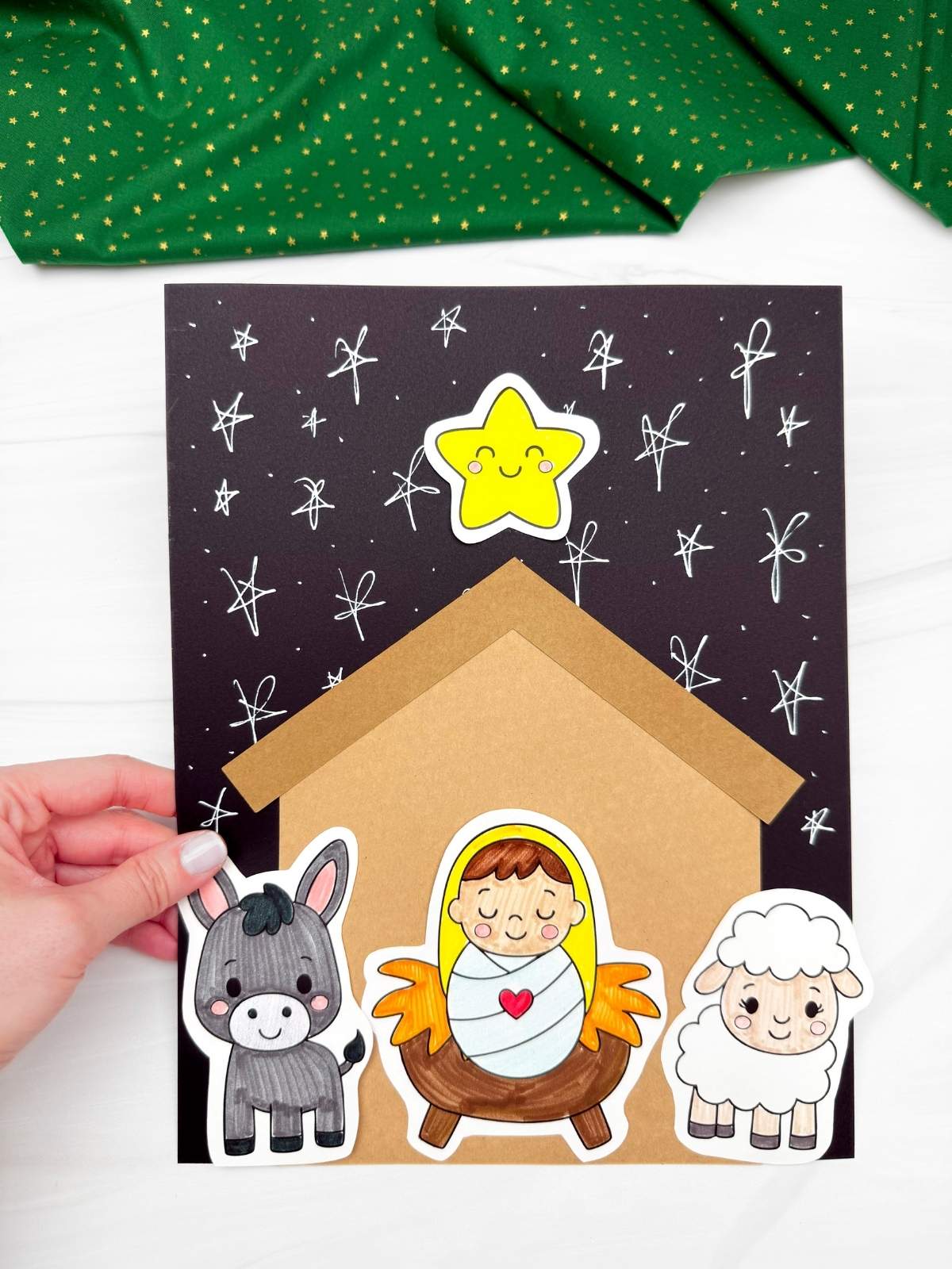 Baby Jesus In A Manger Craft for Kids [Free PDF Template]