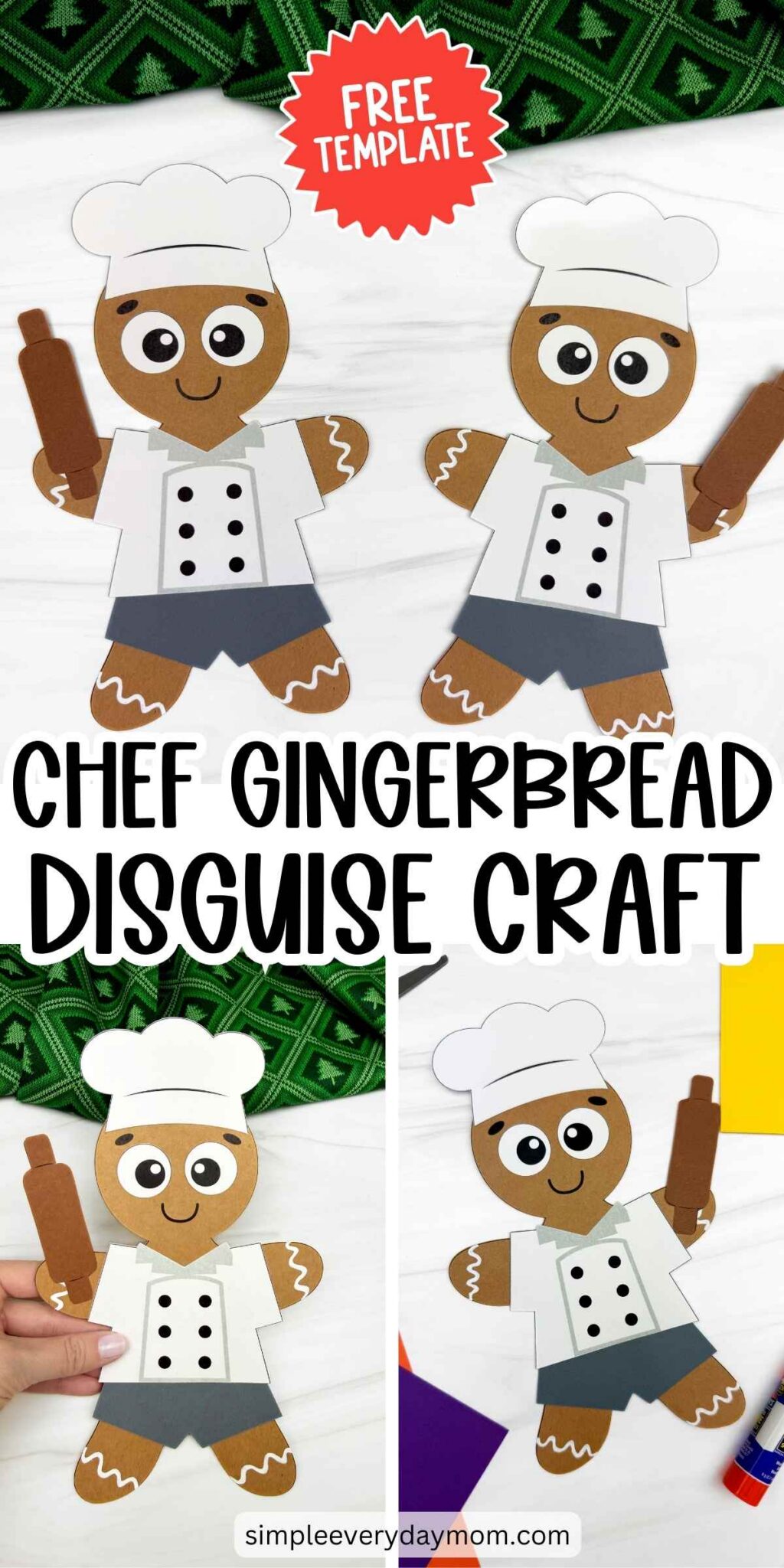 Chef Gingerbread Man Disguise For Kids [Free PDF Template]