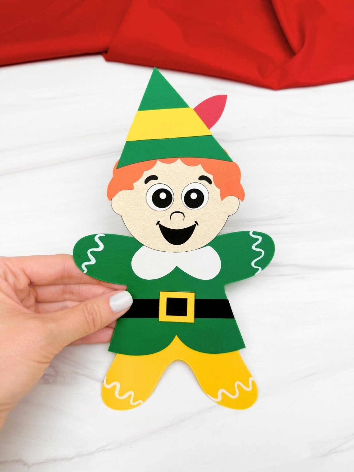 Buddy the Elf Gingerbread Man Craft for Kids [Free PDF Template]