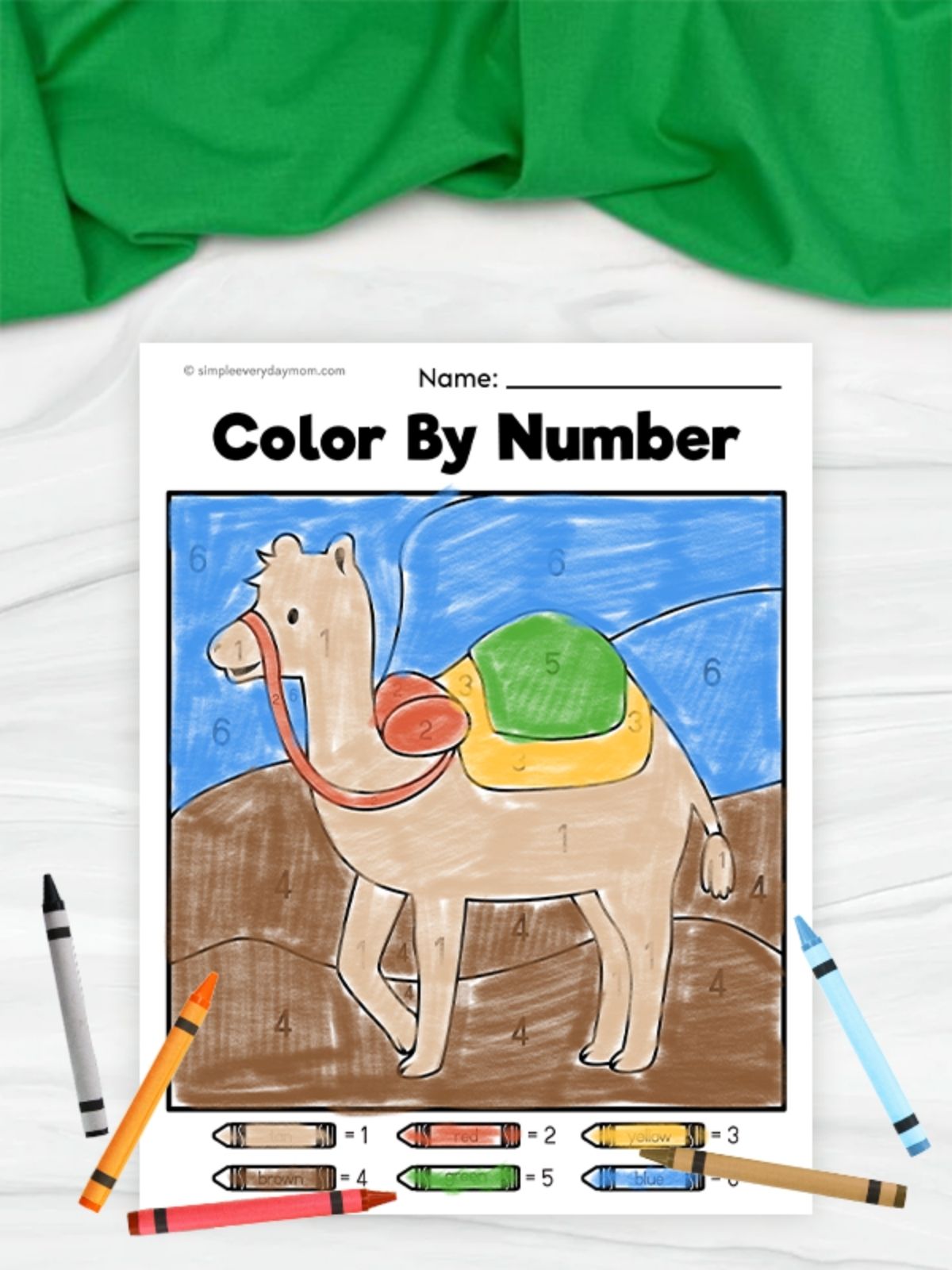 Printable Christmas Nativity Color By Numbers For Kids