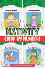 Printable Christmas Nativity Color By Numbers For Kids