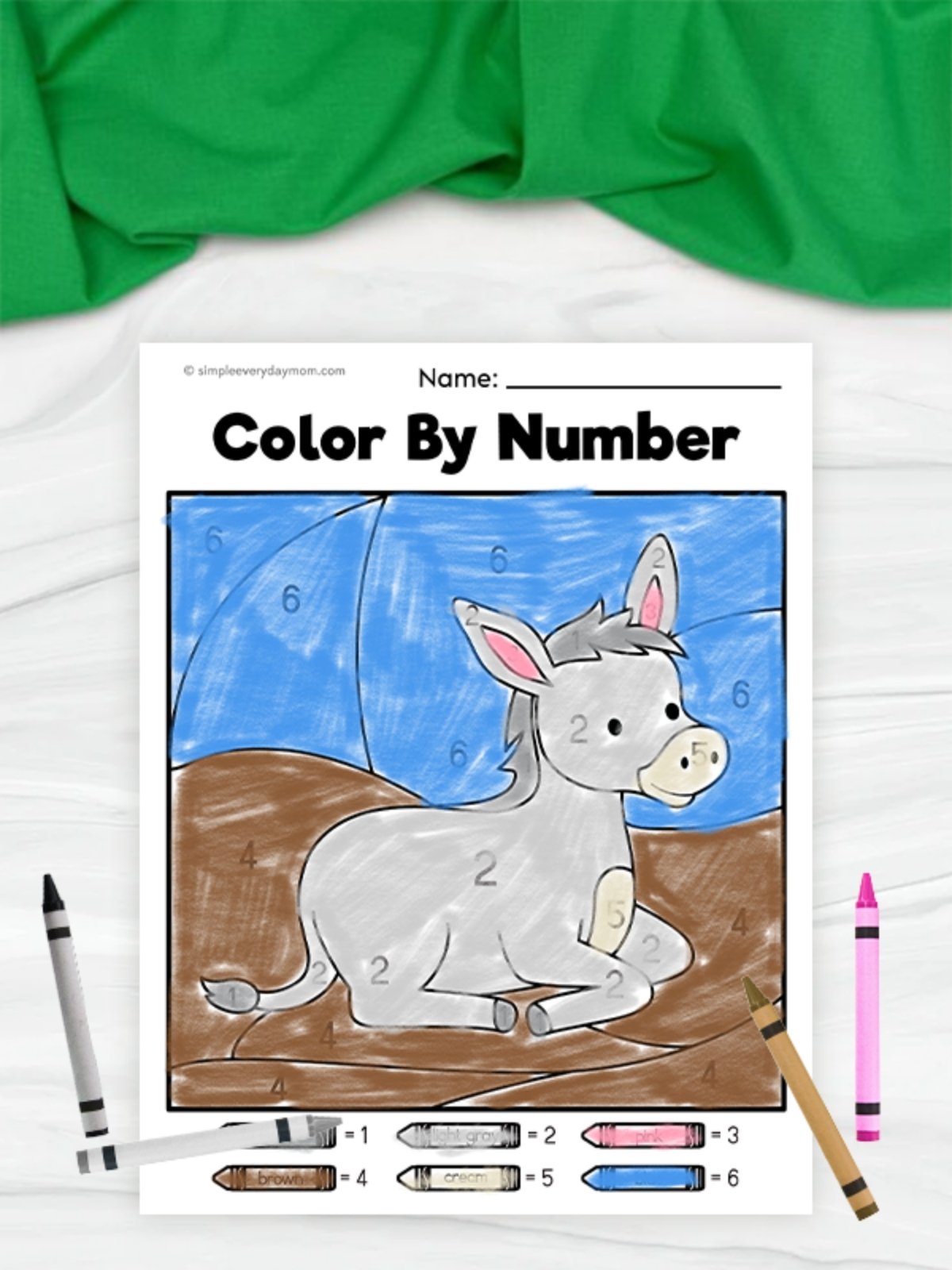 Printable Christmas Nativity Color By Numbers For Kids