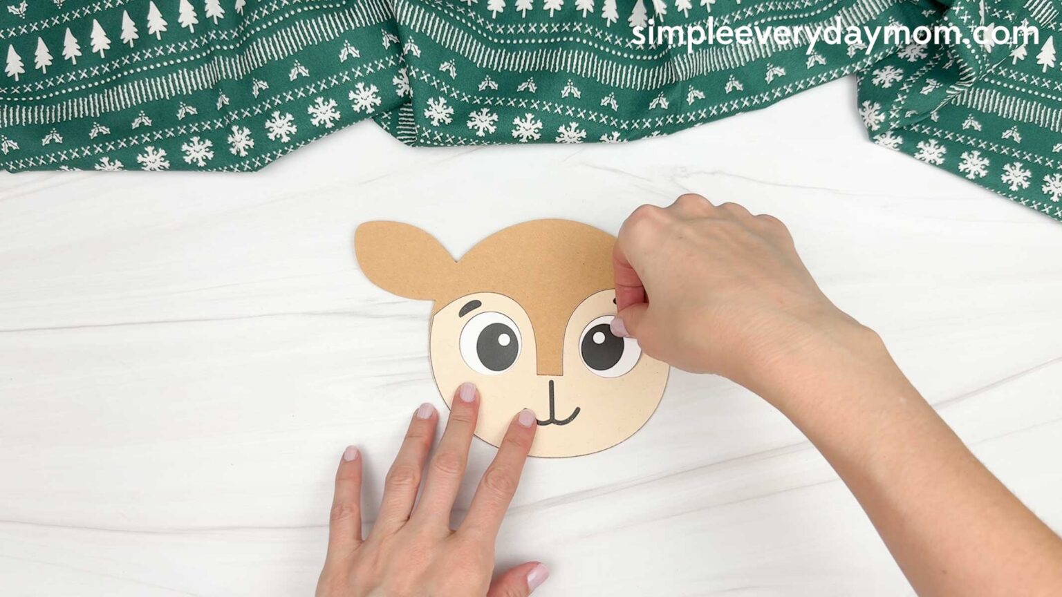 Stuffed Paper Bag Reindeer Craft for Kids [Free PDF Template]