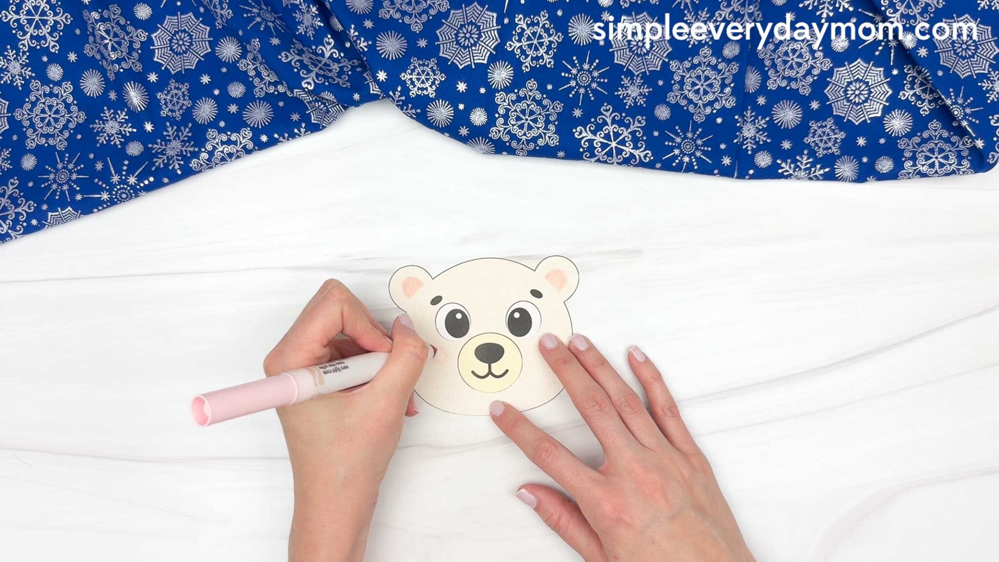 Polar Bear Card Craft for Kids [Free PDF Template]