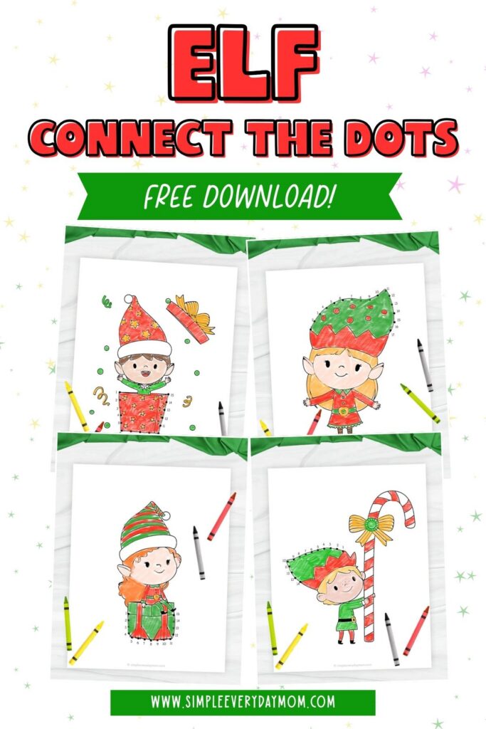Free Printable Elf Connect The Dots