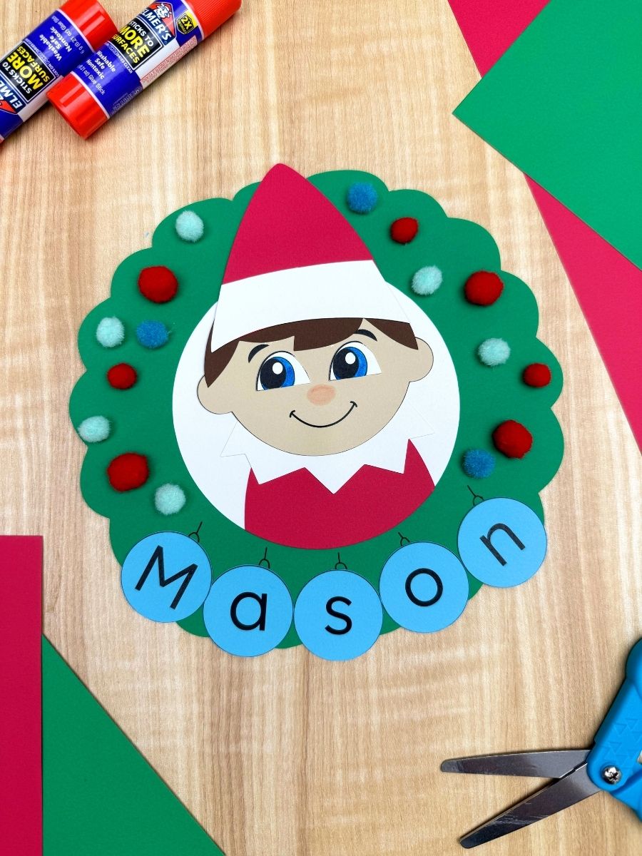 Elf on the Shelf Name Craft for Kids [Free PDF Template]
