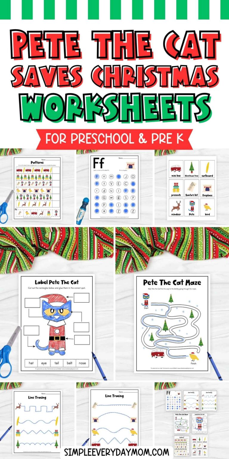 Free Printable Pete The Cat Saves Christmas Worksheets