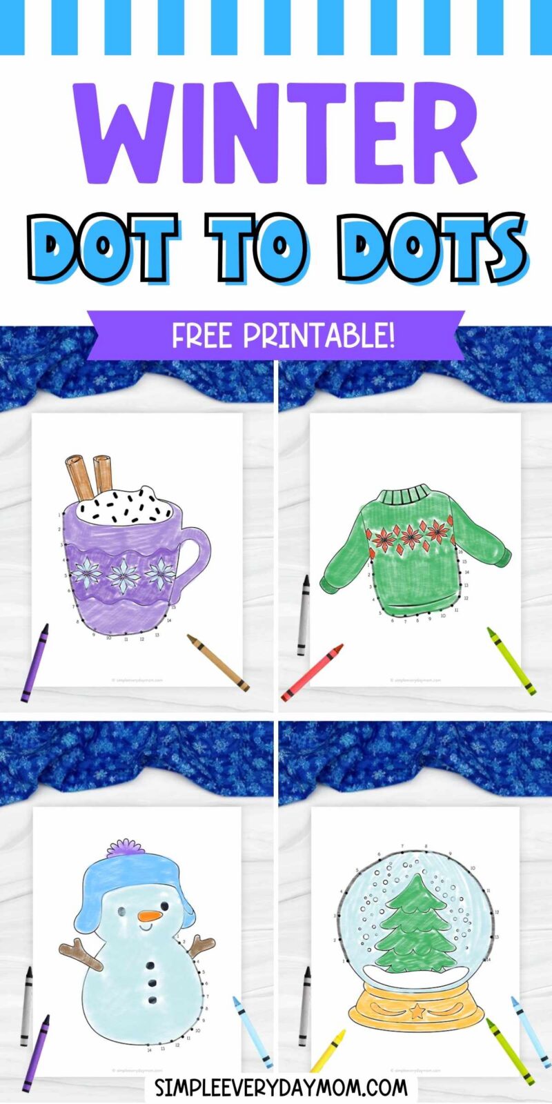 Free Printable Winter Dot To Dot Printables