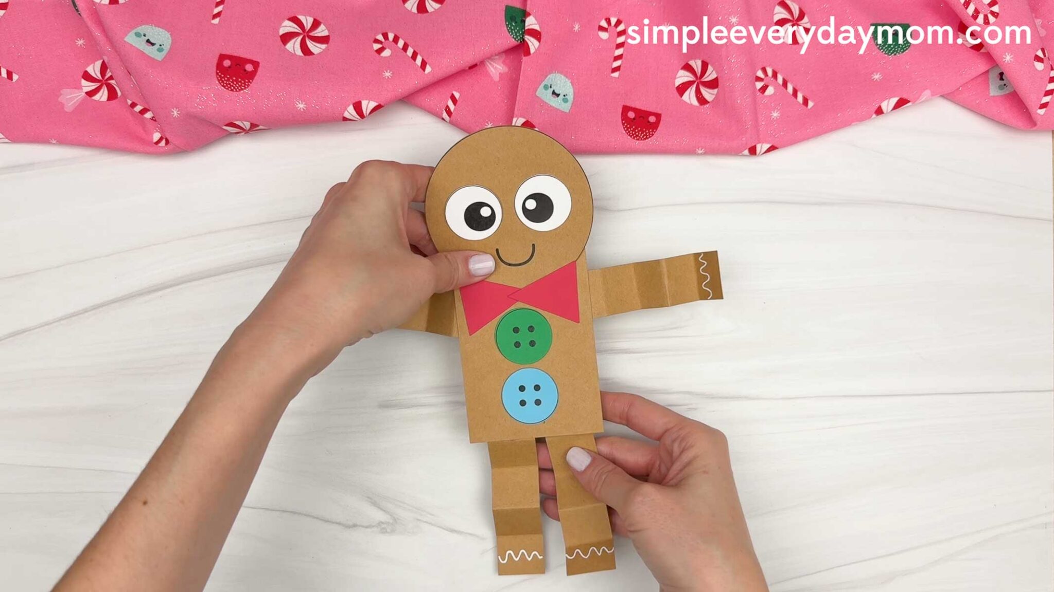 Gingerbread Man Shape Craft for Kids [Free PDF Template]