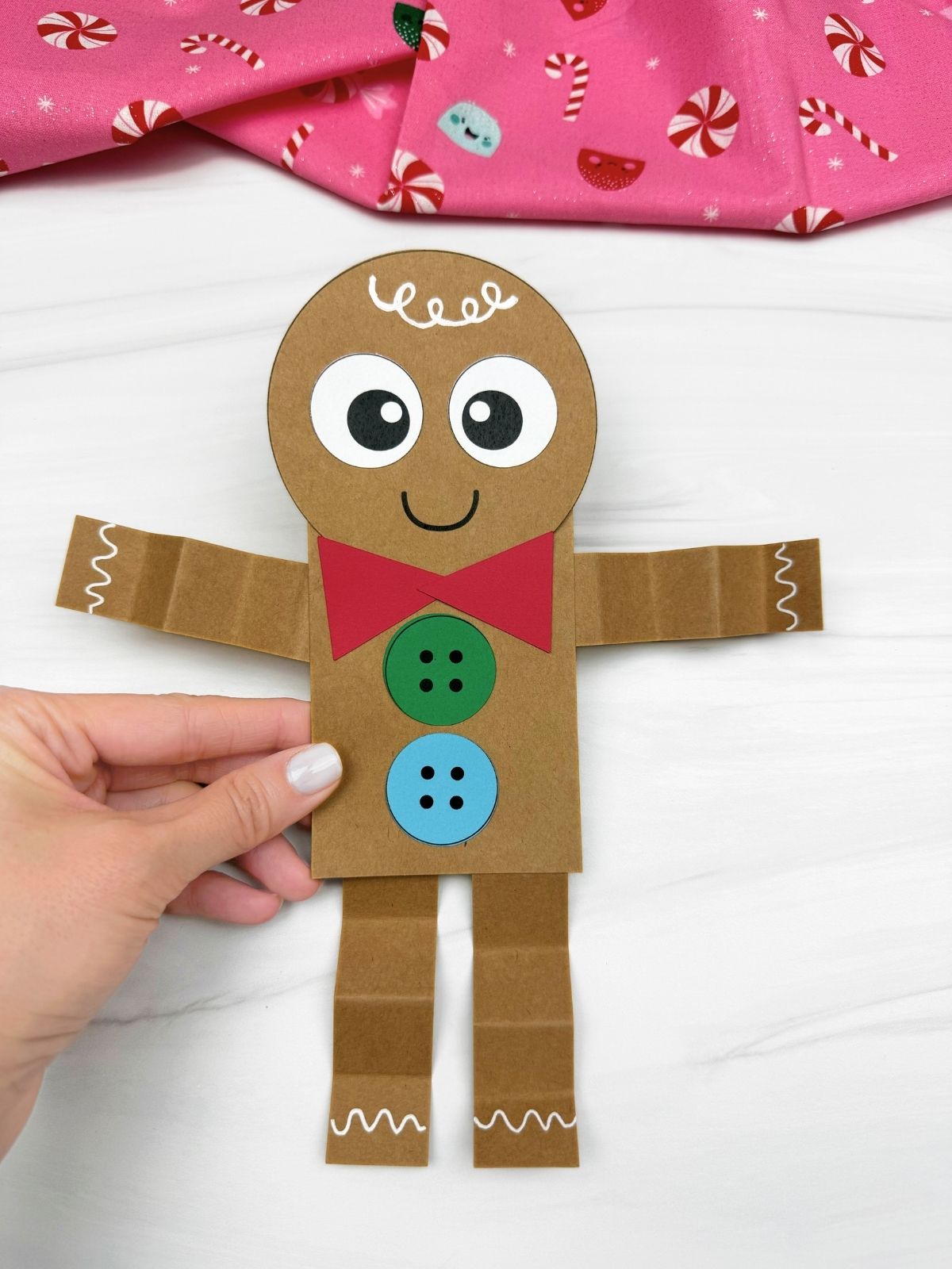 Gingerbread Man Shape Craft for Kids [Free PDF Template]