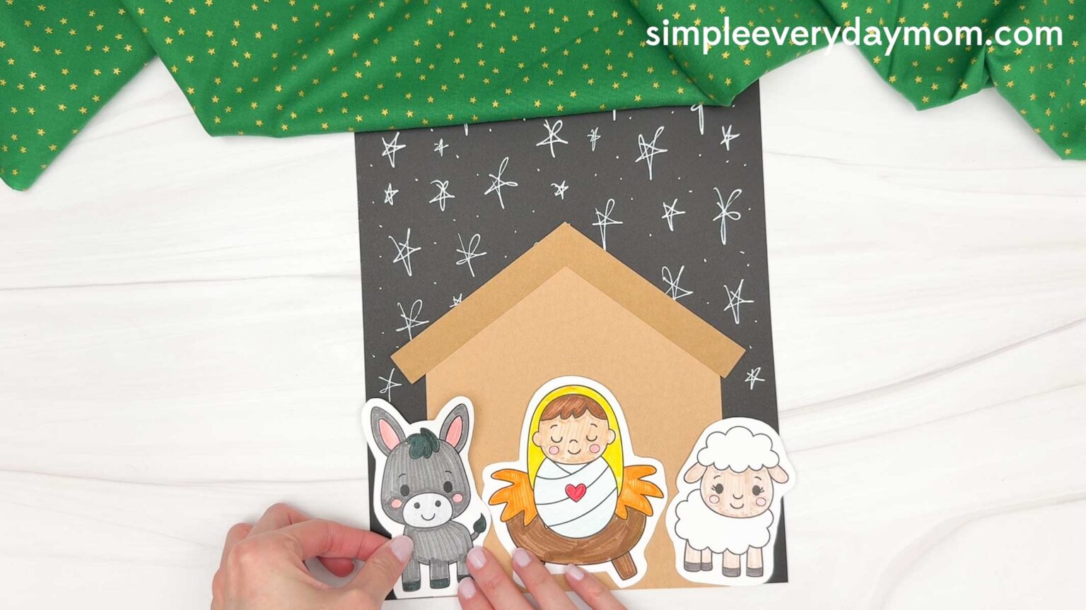 Baby Jesus In A Manger Craft for Kids [Free PDF Template]