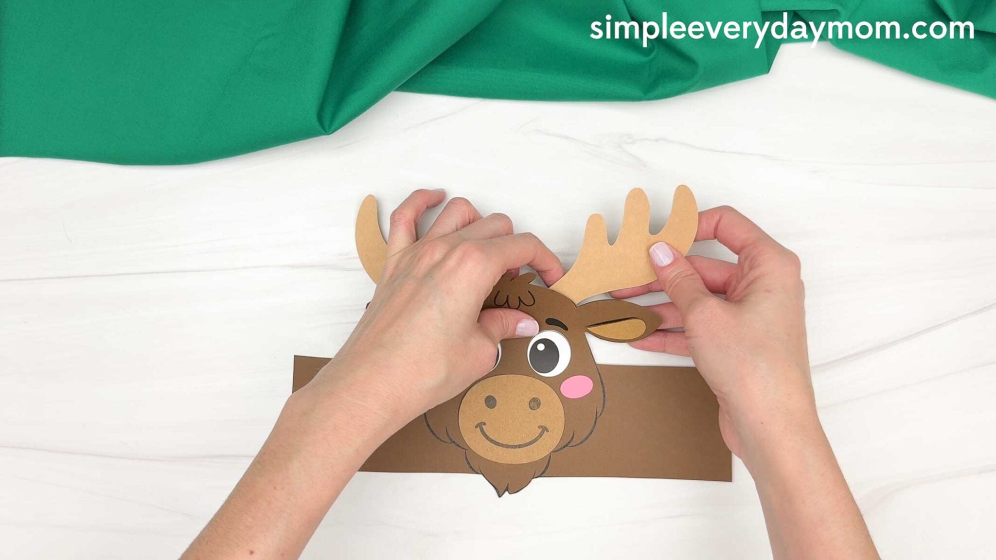 Moose Headband Craft for Kids [Free Printable Template]
