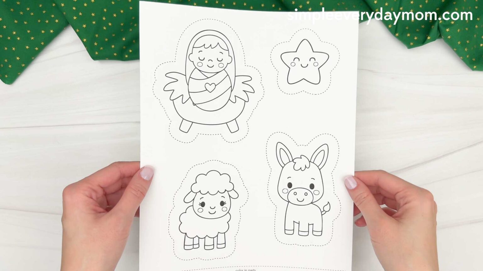 Baby Jesus In A Manger Craft for Kids [Free PDF Template]