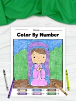 Printable Christmas Nativity Color By Numbers For Kids