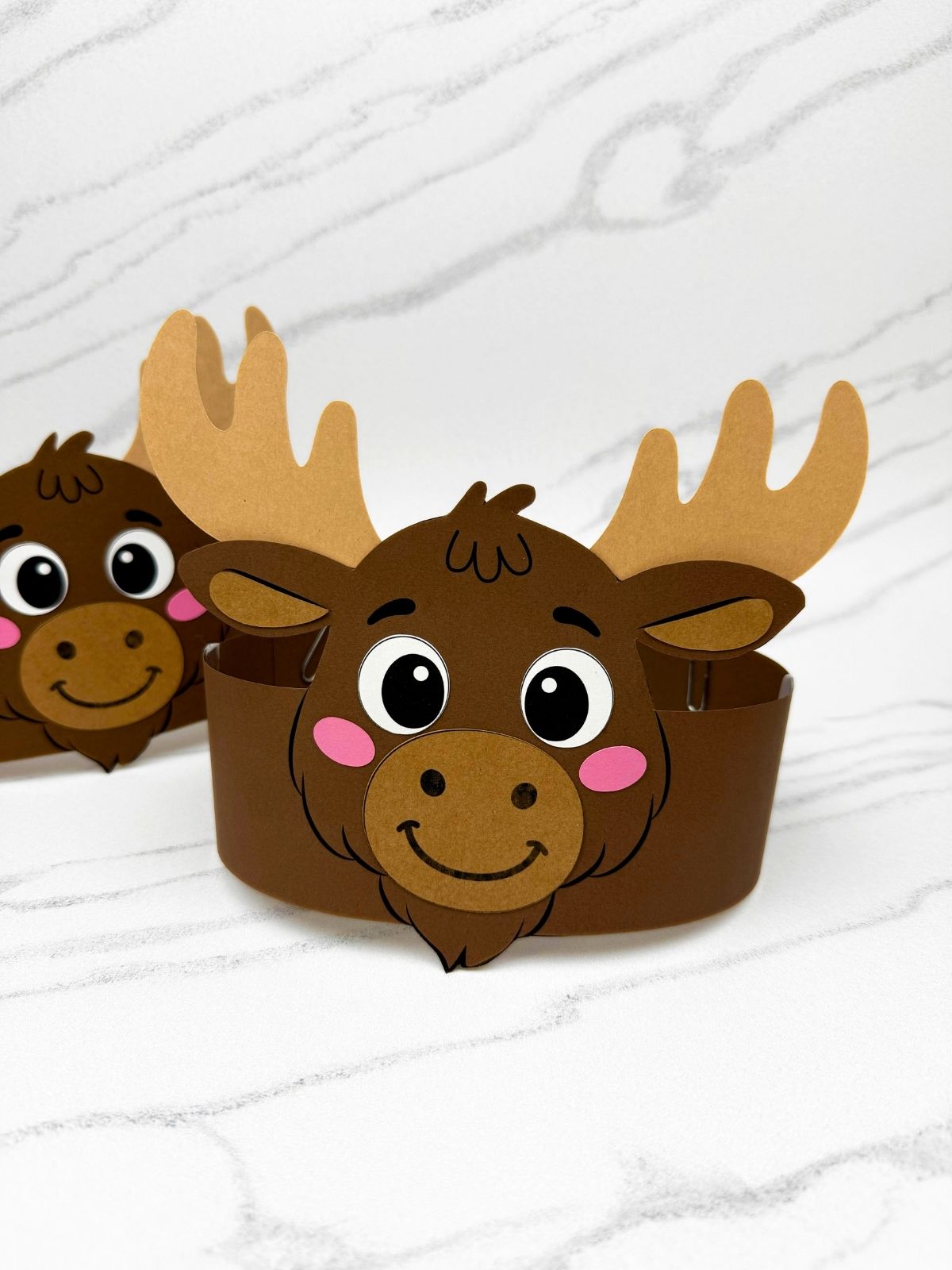 Moose Headband Craft for Kids [Free Printable Template]