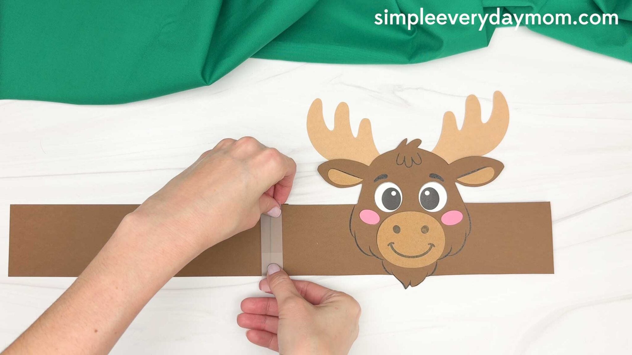 Moose Headband Craft for Kids [Free Printable Template]