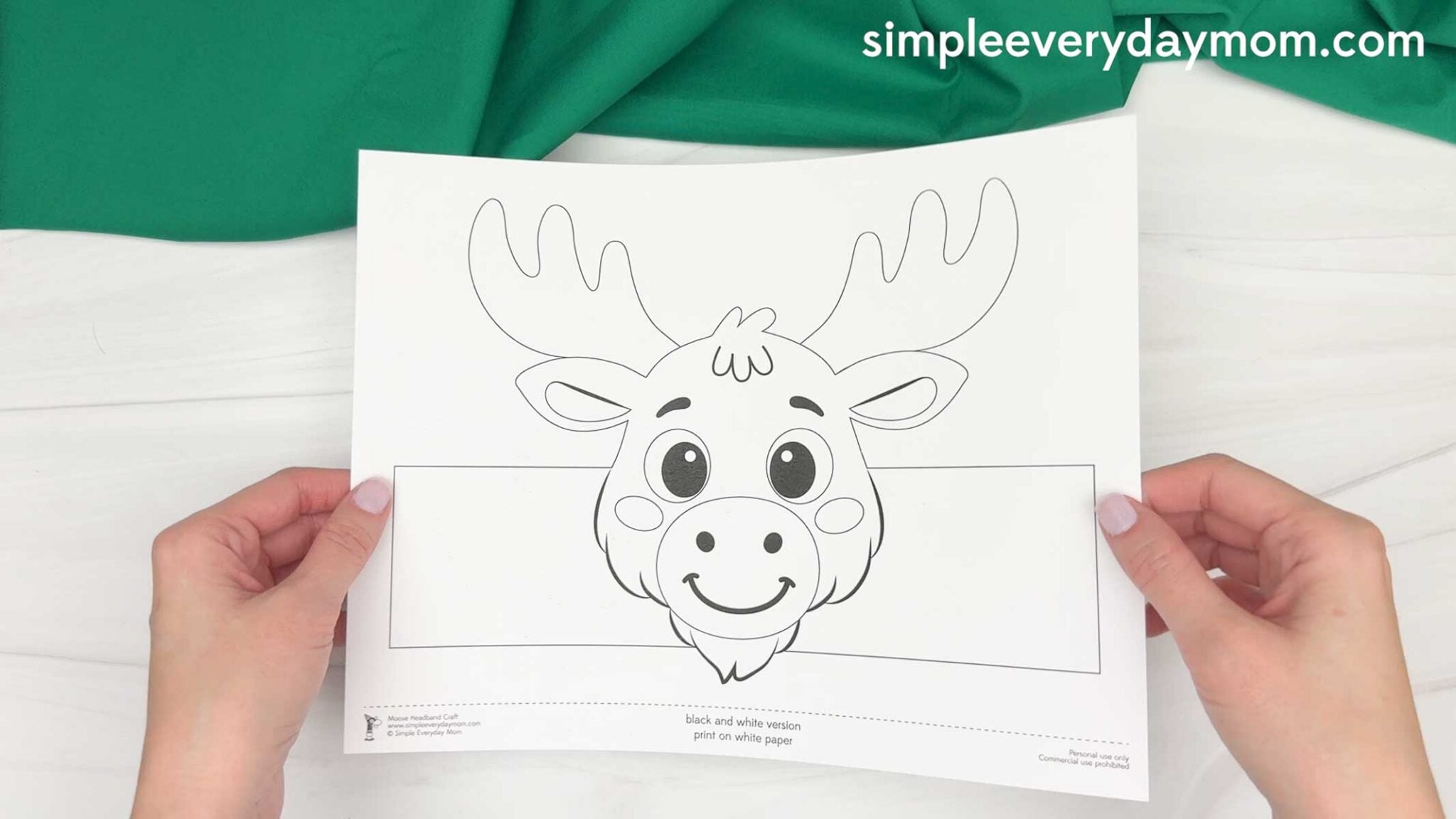 Moose Headband Craft for Kids [Free Printable Template]