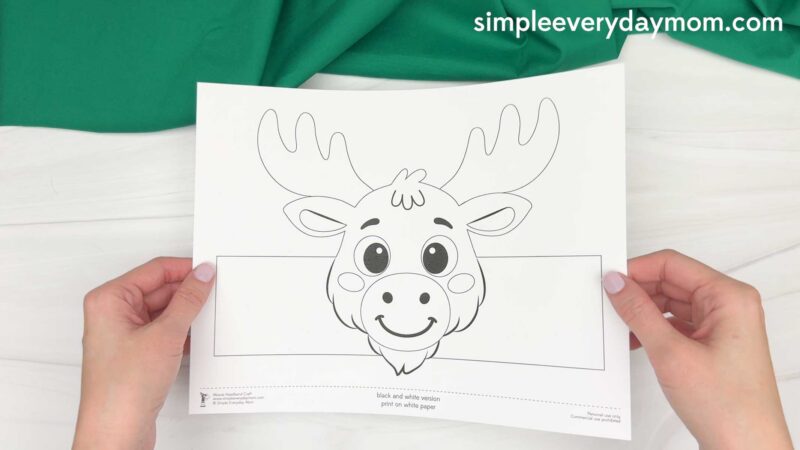 Moose Headband Craft for Kids [Free Printable Template]