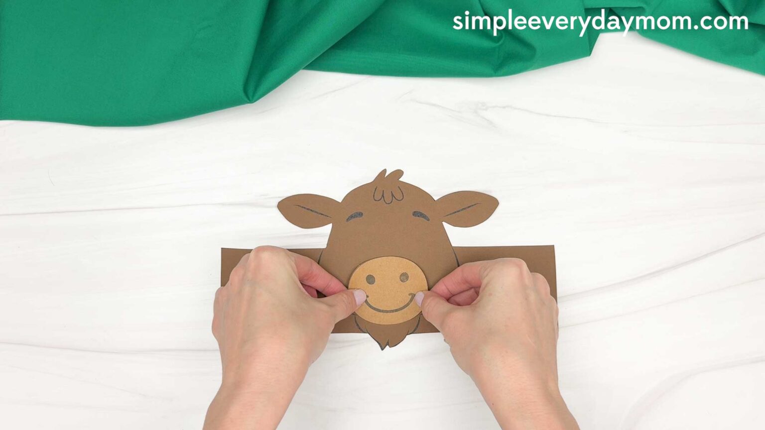 Moose Headband Craft for Kids [Free Printable Template]
