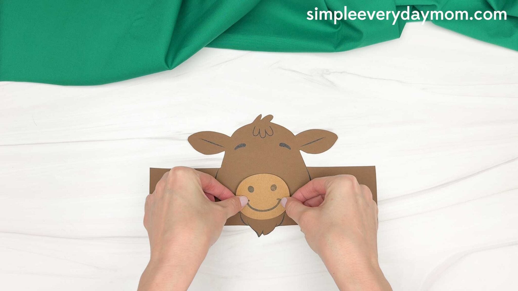 Moose Headband Craft for Kids [Free Printable Template]