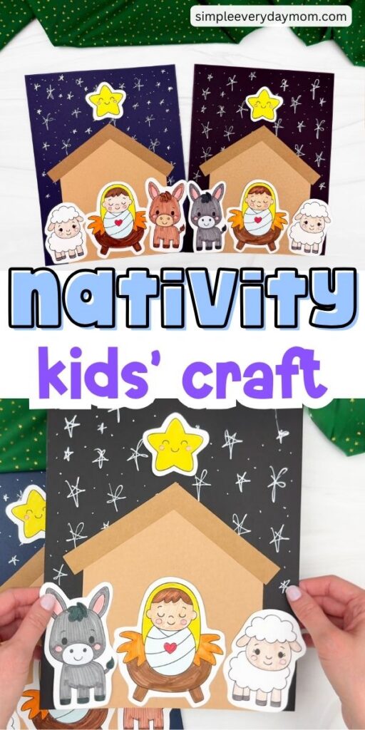 Baby Jesus In A Manger Craft for Kids [Free PDF Template]