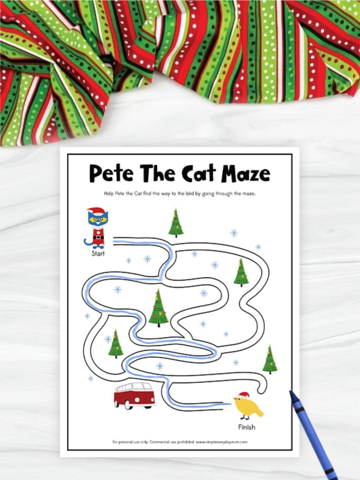 Free Printable Pete The Cat Saves Christmas Worksheets