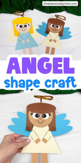 Angel Shape Craft for Kids [Free Printable Template]