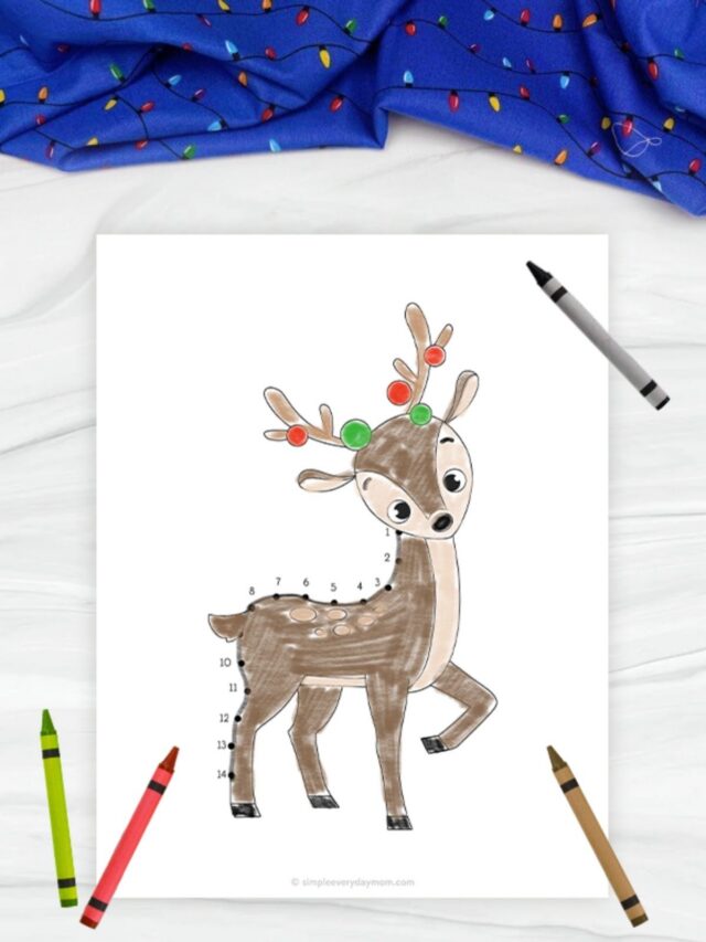 Free Reindeer Dot To Dot Printables For Kids