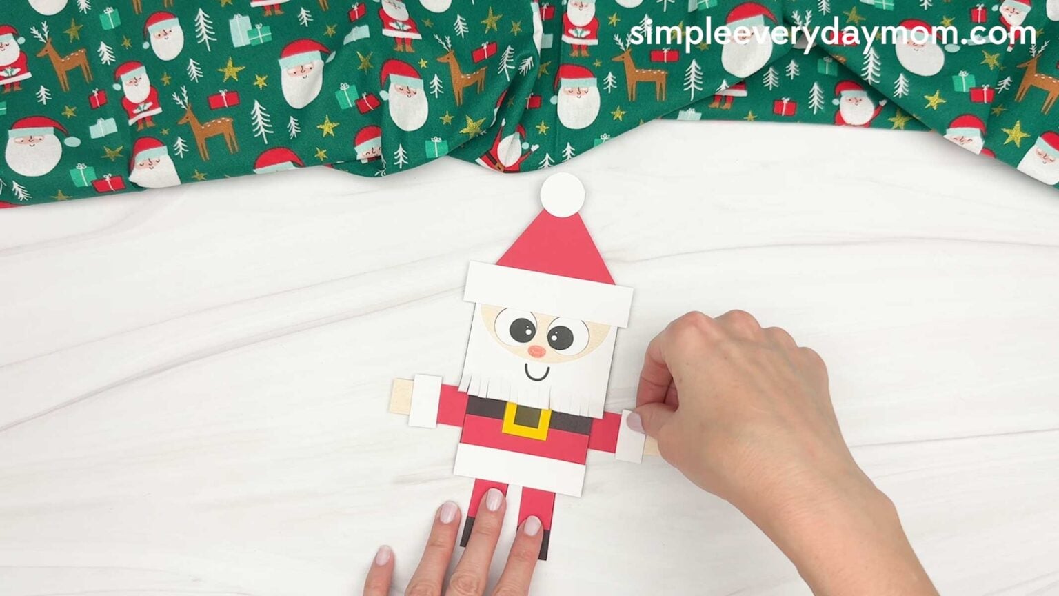 Santa Shape Craft for Kids [Free Printable Template]