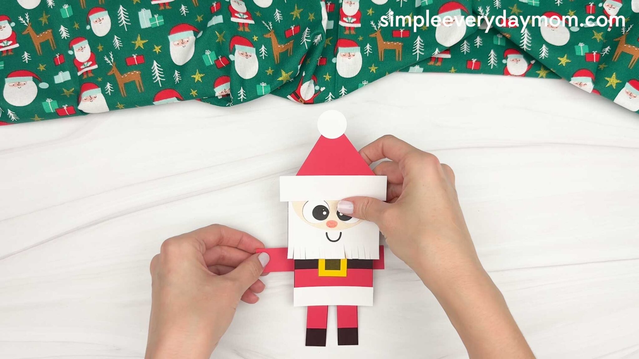 Santa Shape Craft for Kids [Free Printable Template]
